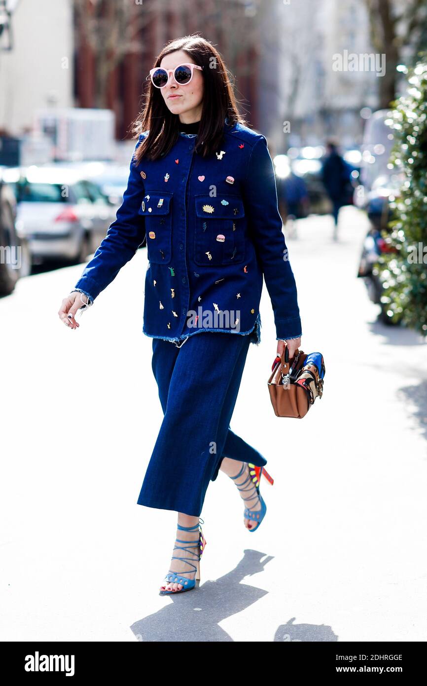 Street style, Benedetta Mariotti arriving at Celine Fall-Winter 2016 ...