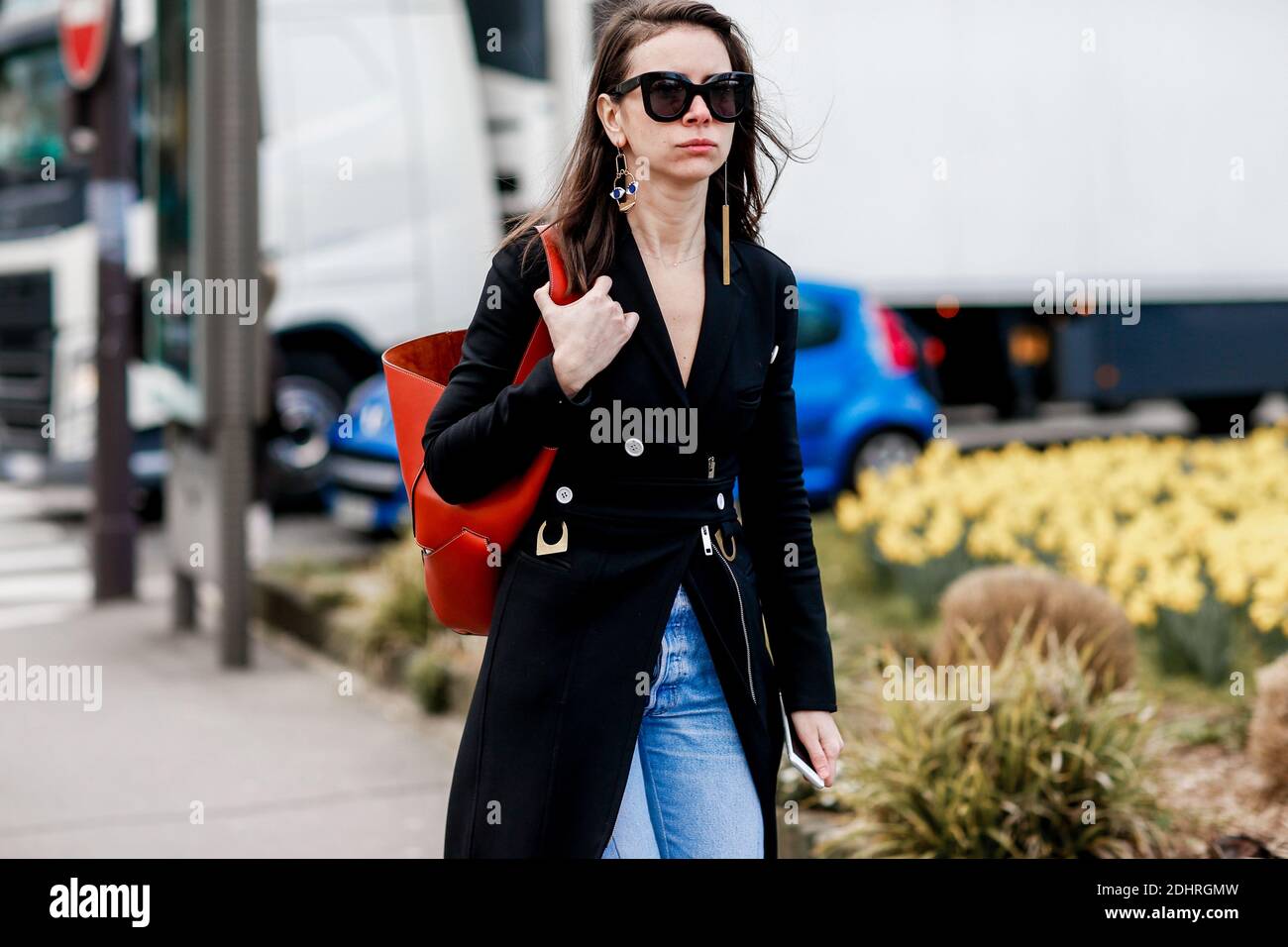Street style, Natasha Goldenberg arriving at Celine Fall-Winter 2016 ...