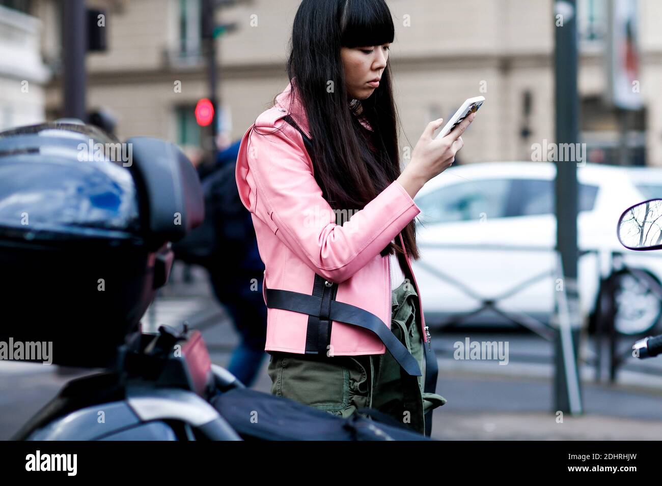 Street style, Susie Lau arriving at Miu Miu Fall-Winter 2016-2017 show ...