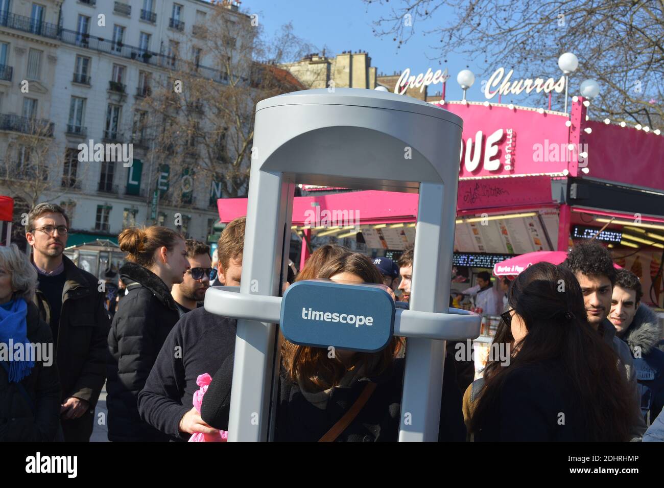 The first virtual reality machine 'Timescope' installing at the ...