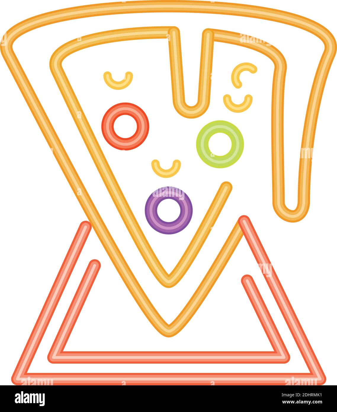 pizza fast food neon sign icon on white background vector illustration ...
