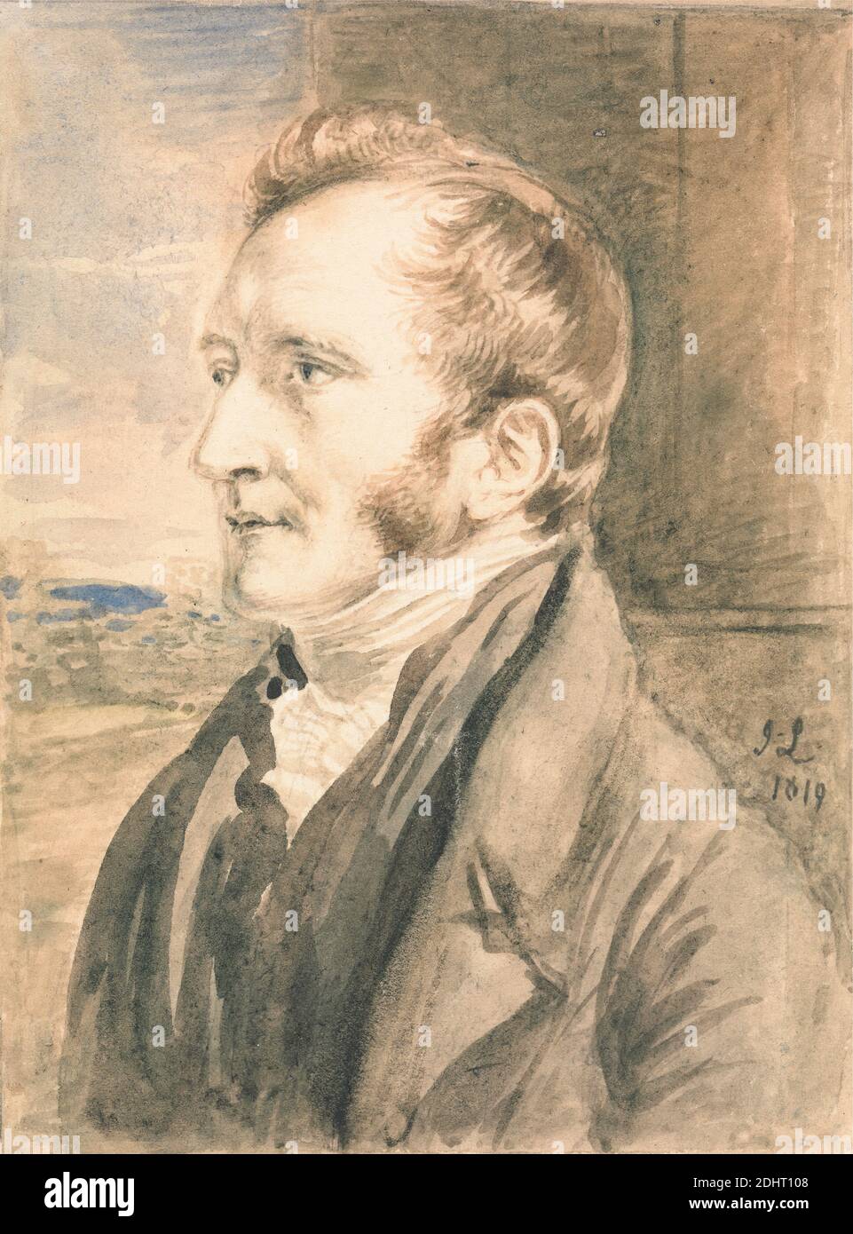 Portrait of a Man, John Linnell, 1792–1882, British, 1819, Watercolor ...