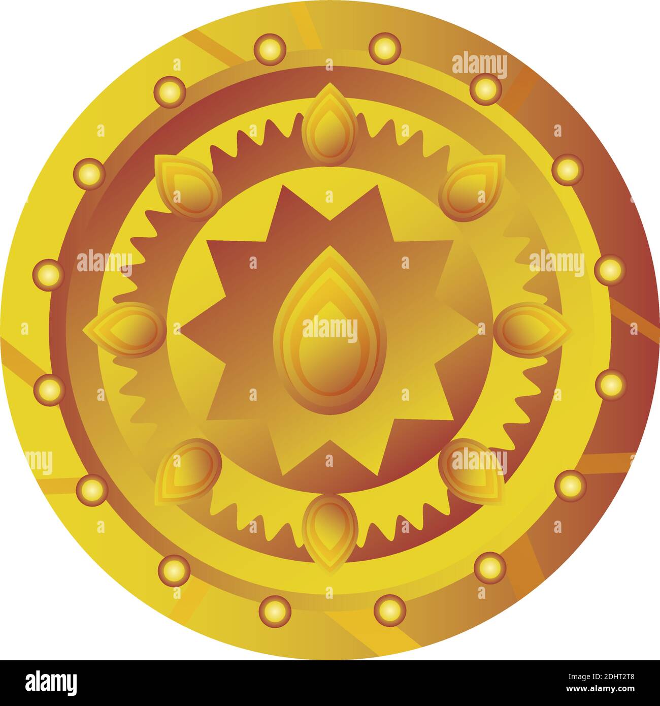 gold ornament round shape decoration vector illustration Stock Vector ...