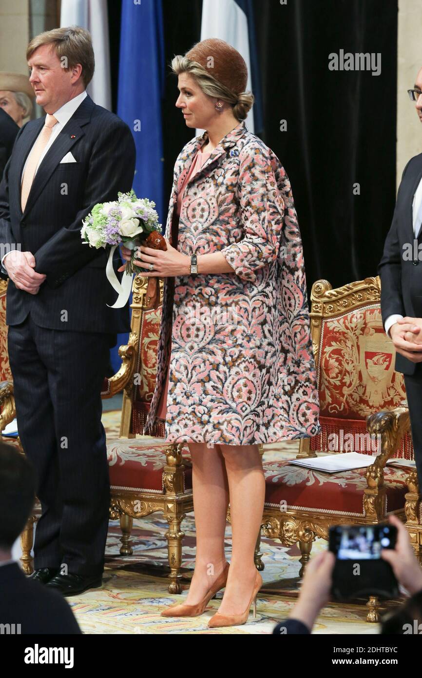 LE ROI WILLEM-ALEXANDER ET LA REINE MAXIMA DES PAYS-BAS ARRIVENT A L ...