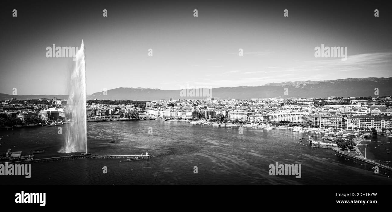 Switzerland europe genève geneva Black and White Stock Photos & Images ...