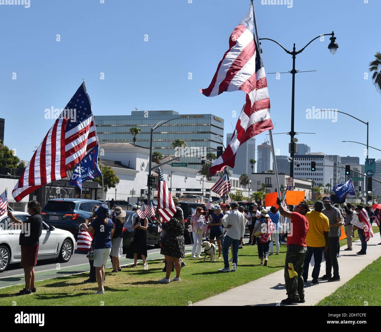 United states flags rally hi-res stock photography and images - Alamy