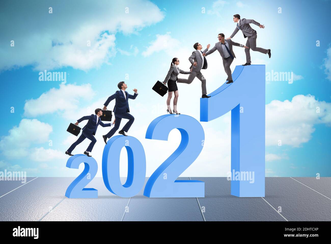 Growth concept with the transition between 2020 and 2021 Stock Photo ...