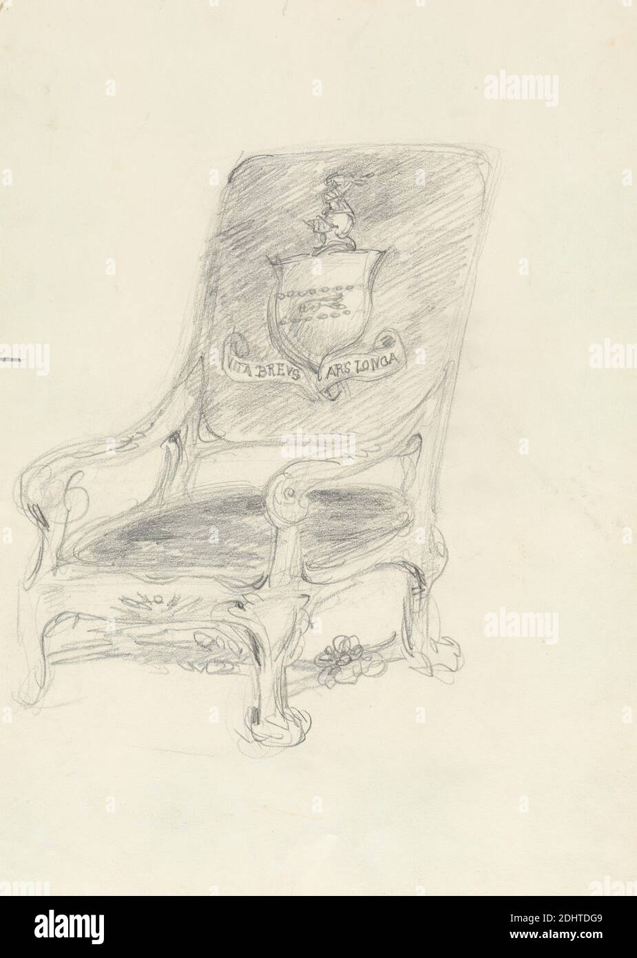Chair with Shelf and Inscription, unknown artist, nineteenth century ...