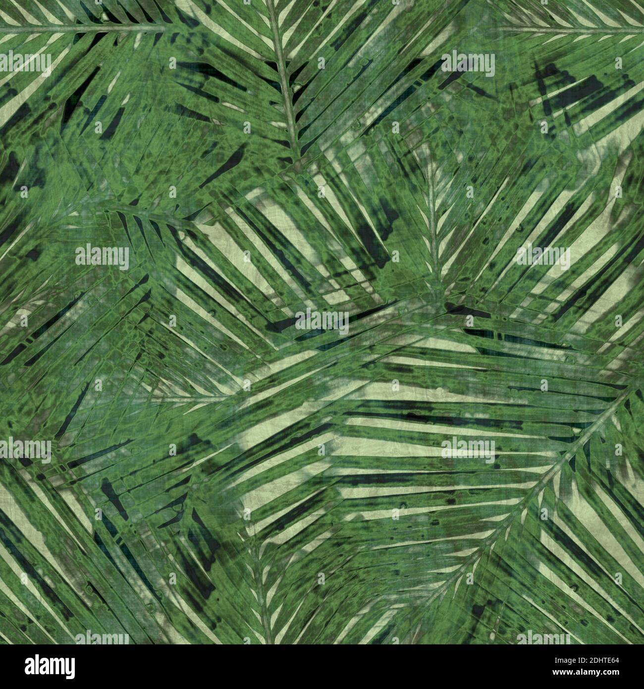 Green tropical palm tree leaves seamless pattern Stock Photo - Alamy