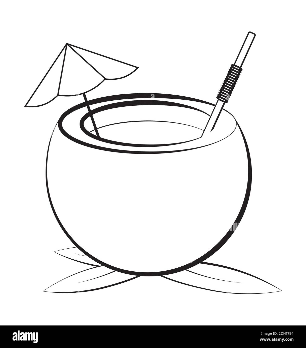 Coconut Drink Drawing