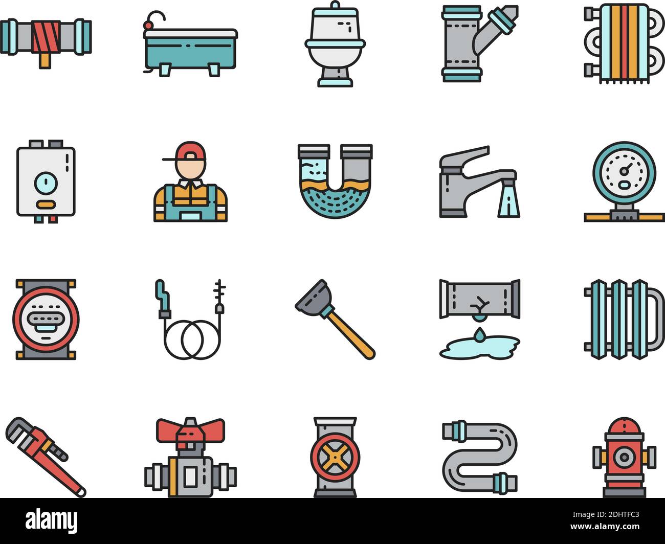 Plumbing connection toilet Stock Vector Images - Alamy