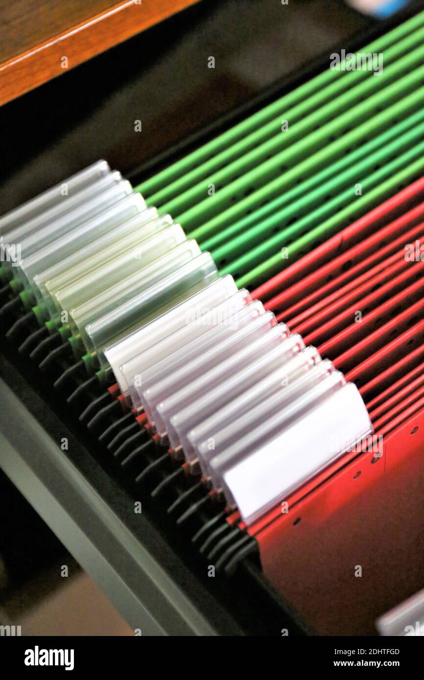 An concept Image of some files with documents Stock Photo - Alamy