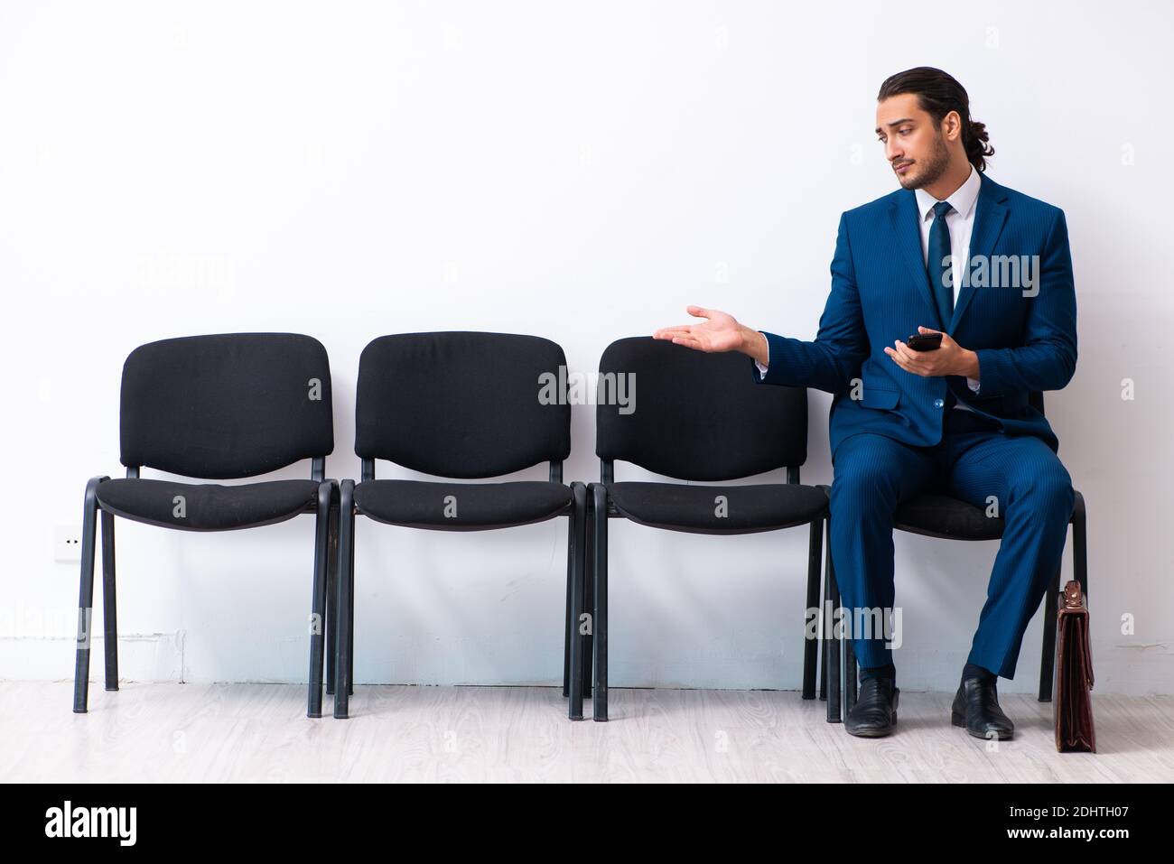 Businessman waiting interview hall hi-res stock photography and images ...