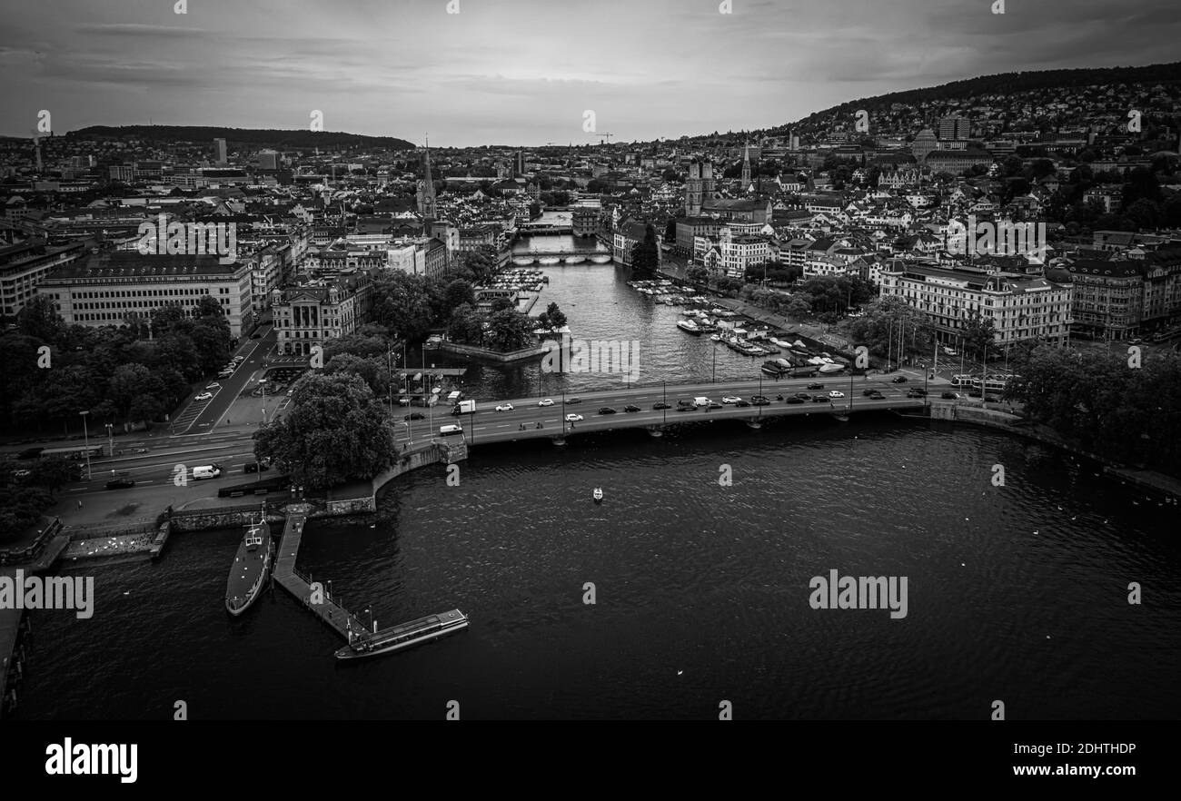 Switzerland architecture detail Black and White Stock Photos & Images ...