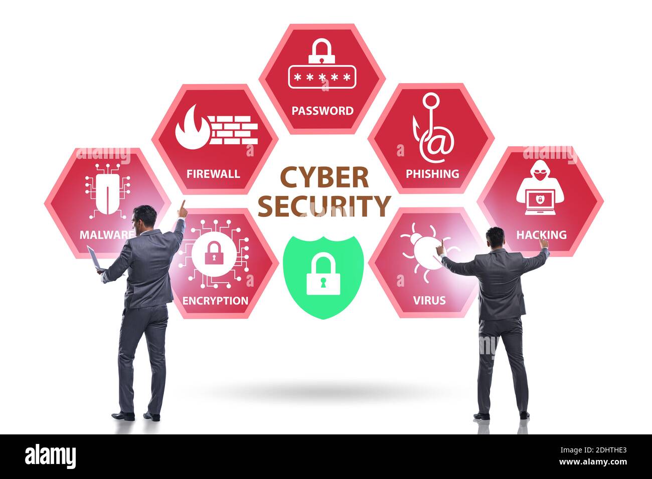 Cybersecurity concept with the key elements Stock Photo - Alamy