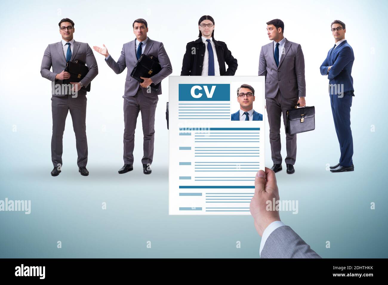 Recruitment and employment concept with the businessman Stock Photo - Alamy