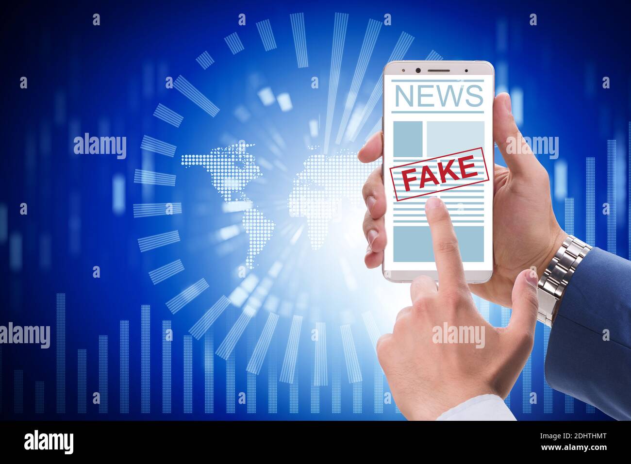 Fake news concept in the information manipulation concept Stock Photo ...