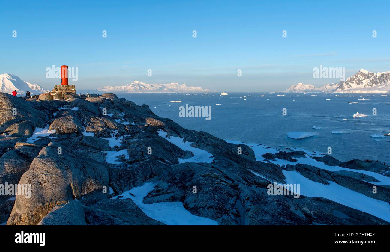 Evening view from Useful Island towards Graham Land and the Gerlach ...