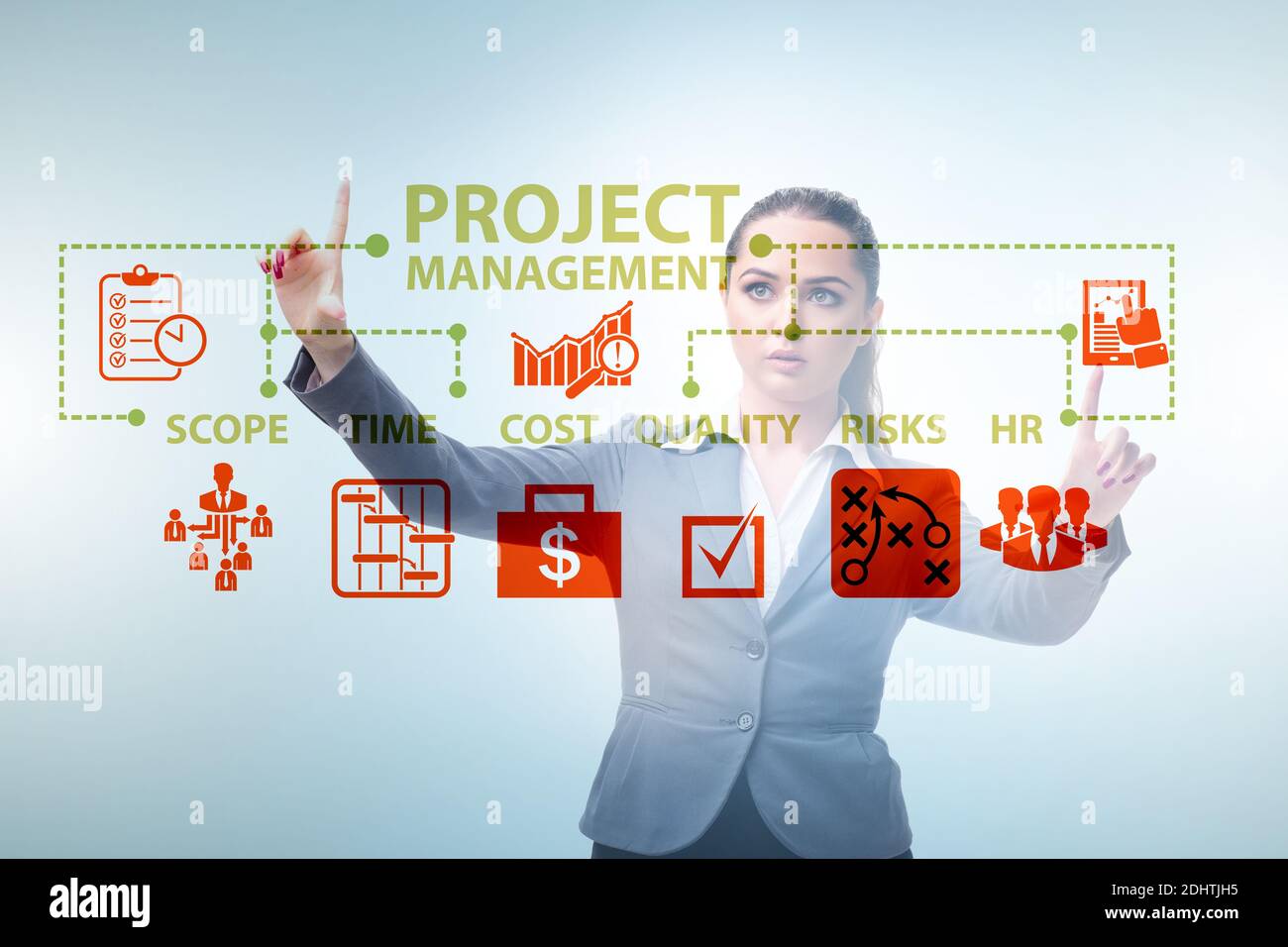 Concept of project management with the business people Stock Photo - Alamy