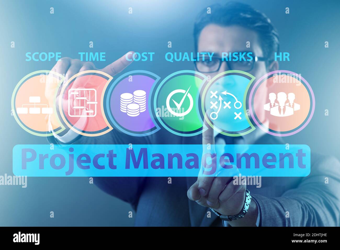 Concept of project management with the business people Stock Photo - Alamy