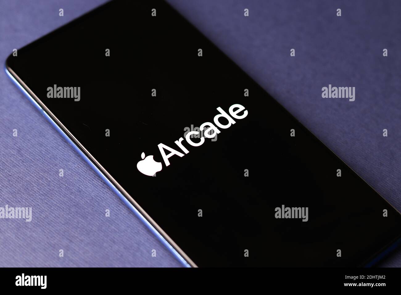 Assam, india - September 25, 2020 : Apple Arcade logo on phone screen ...