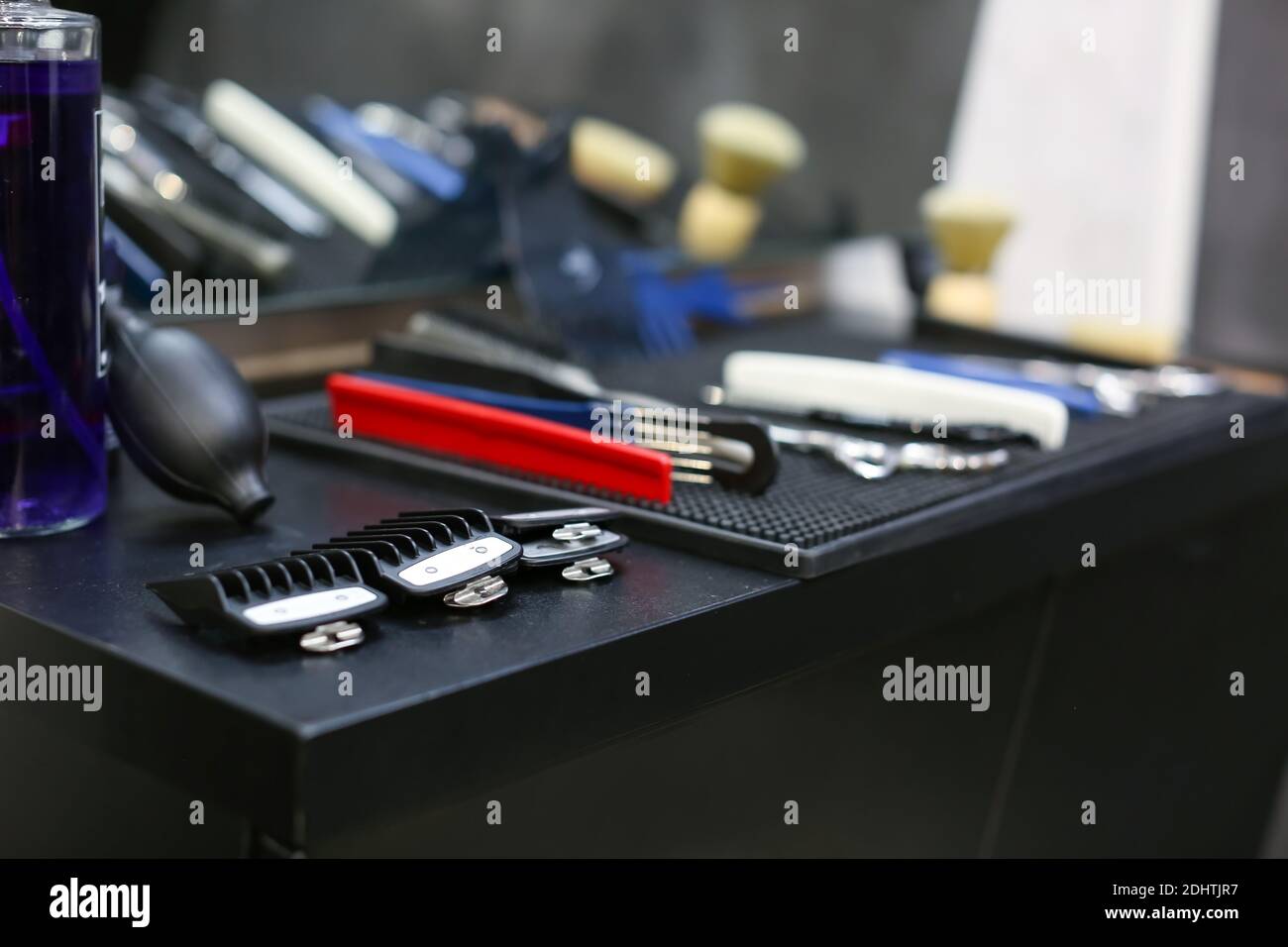 Shaving tools for men in barbershop Stock Photo - Alamy