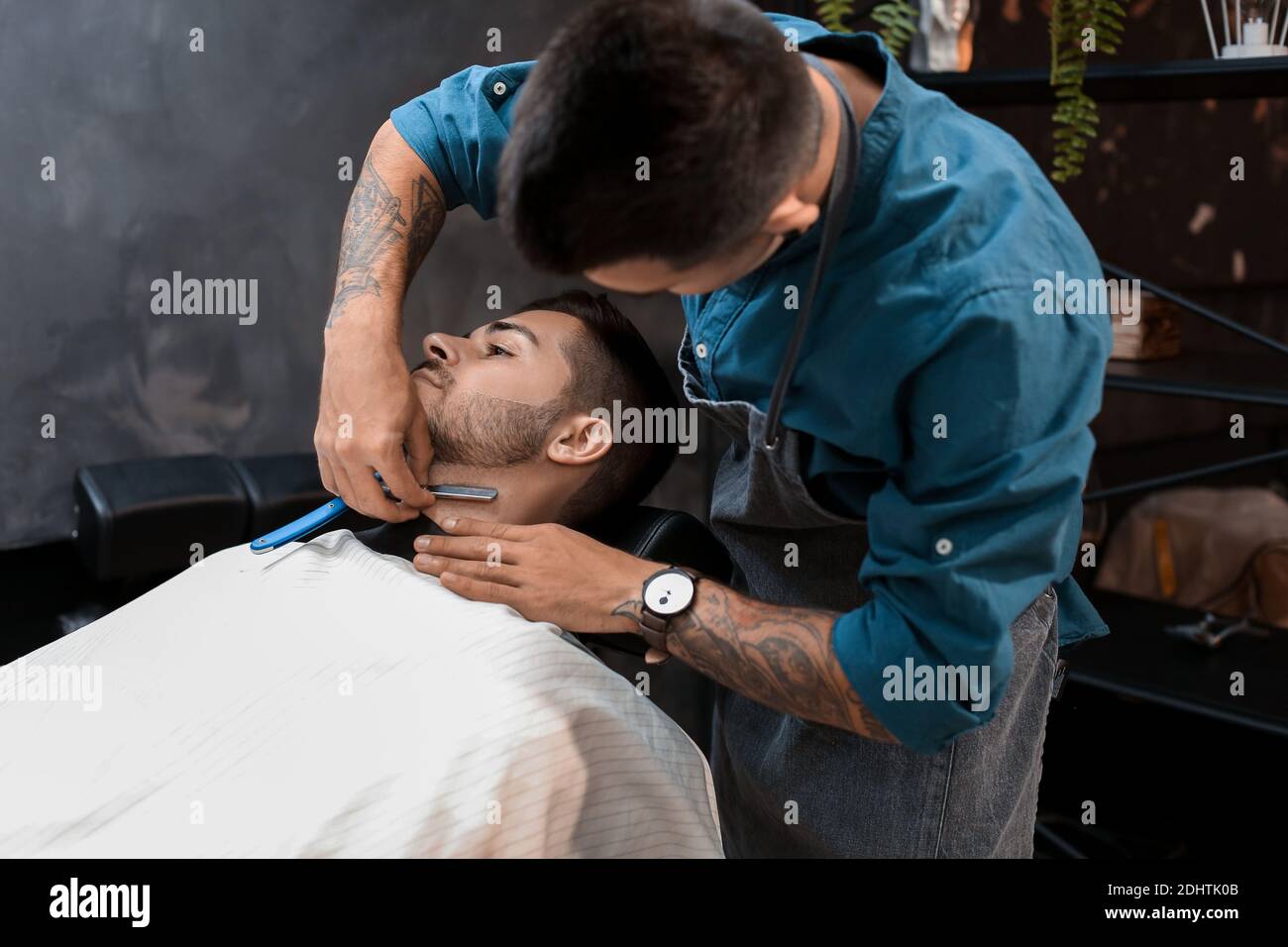 Working in barbershop shaver hi-res stock photography and images - Alamy