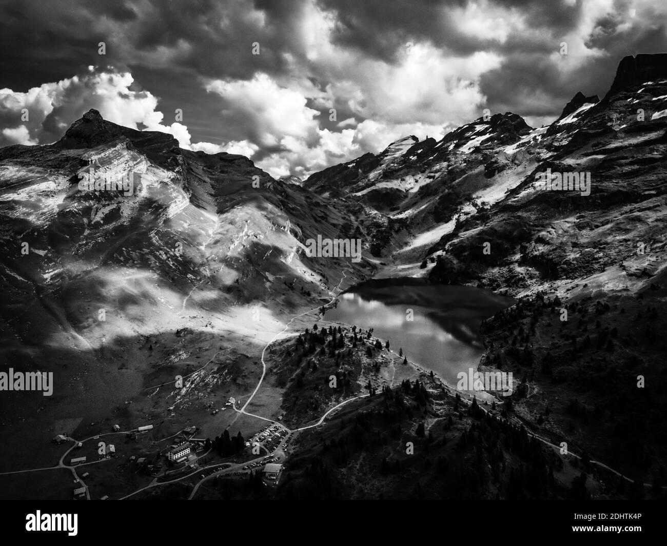 Spring in the swiss alps Black and White Stock Photos & Images - Alamy