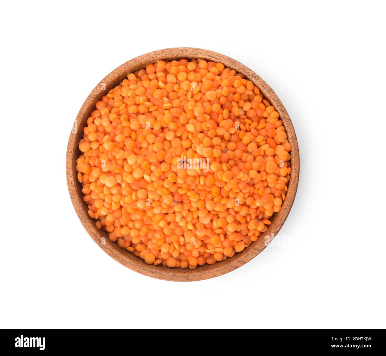 Bowl of red lentils on white background Stock Photo - Alamy