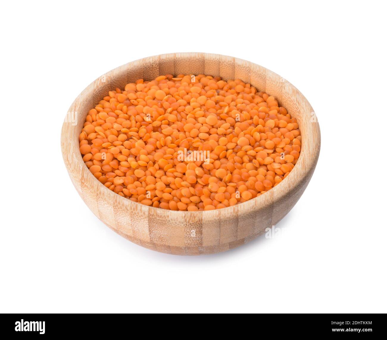 Bowl of red lentils on white background Stock Photo - Alamy