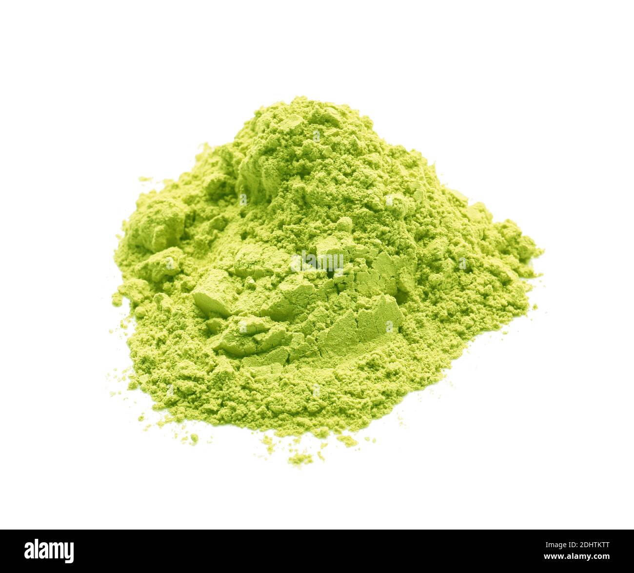 Powdered matcha tea on white background Stock Photo - Alamy