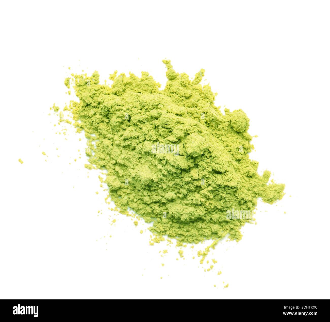 Powdered matcha tea on white background Stock Photo - Alamy