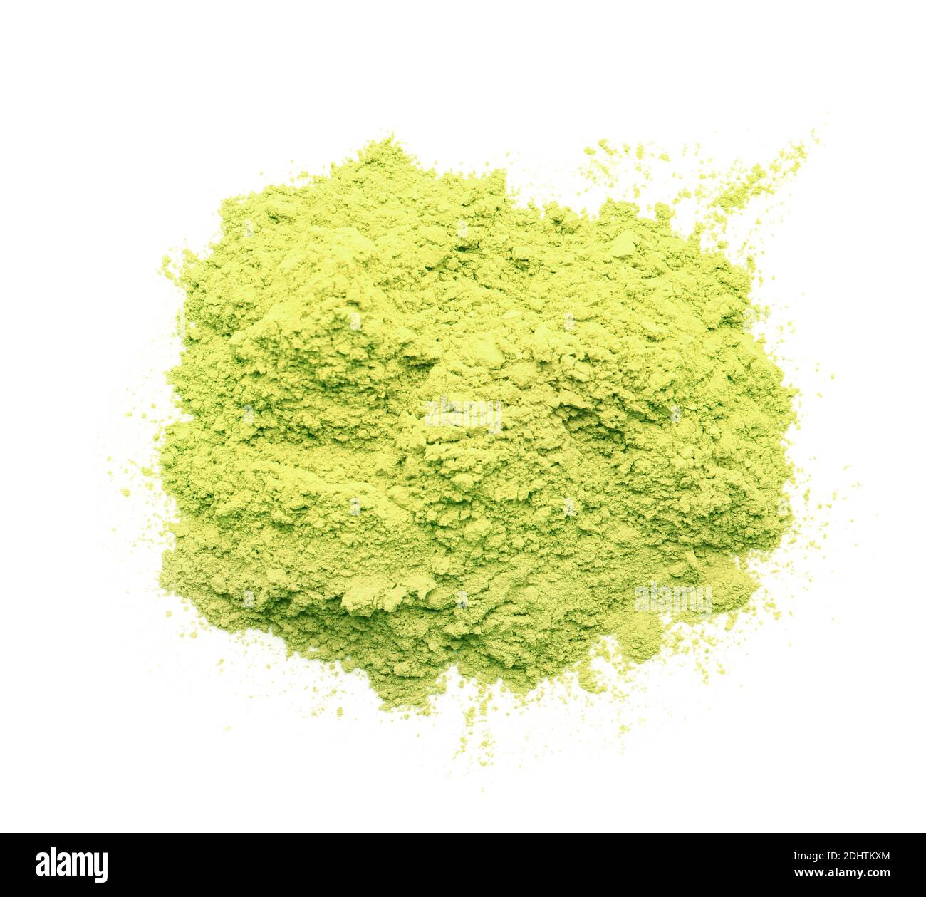 Powdered matcha tea on white background Stock Photo - Alamy