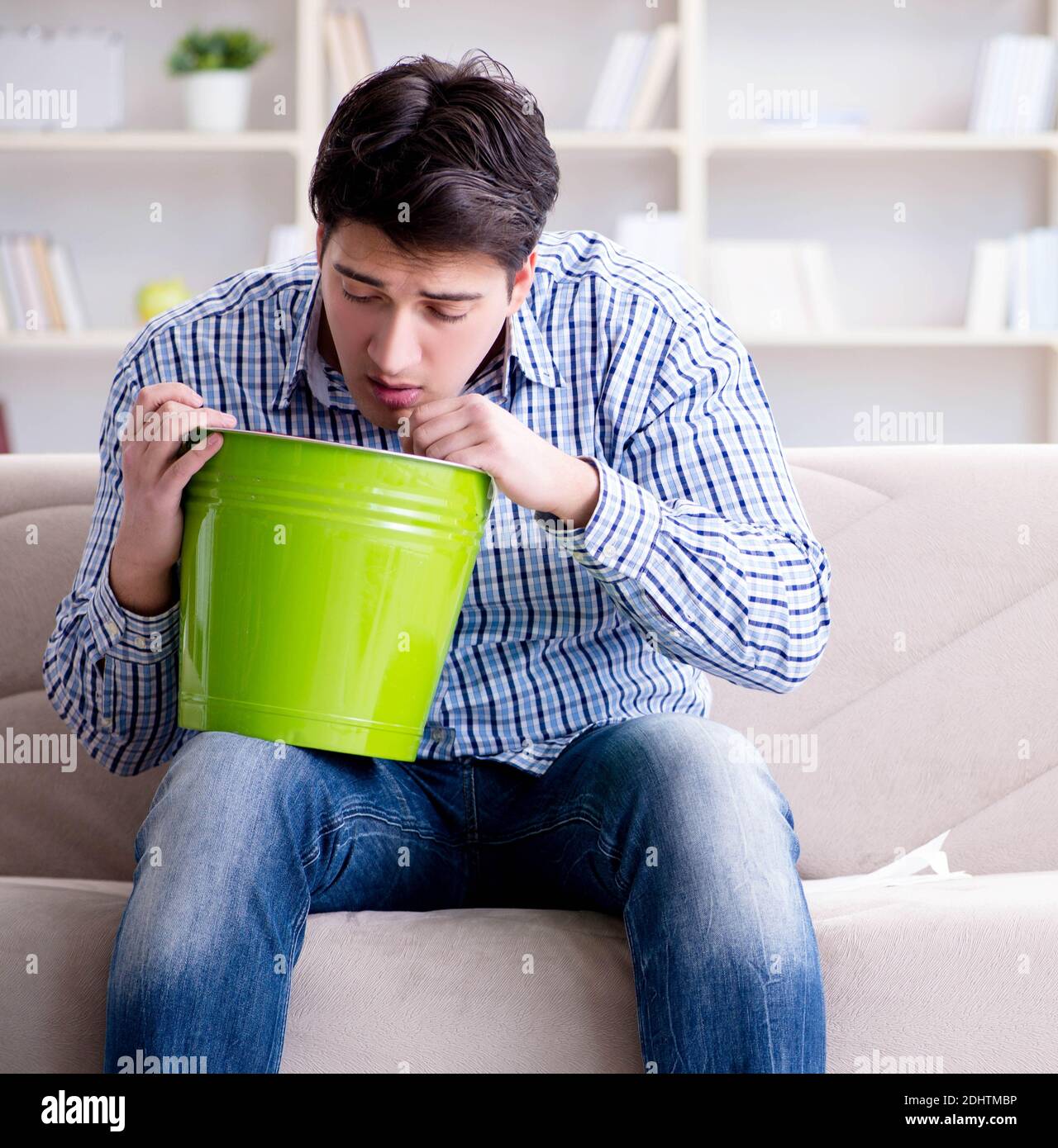 The man suffering from sick stomach and vomiting Stock Photo - Alamy