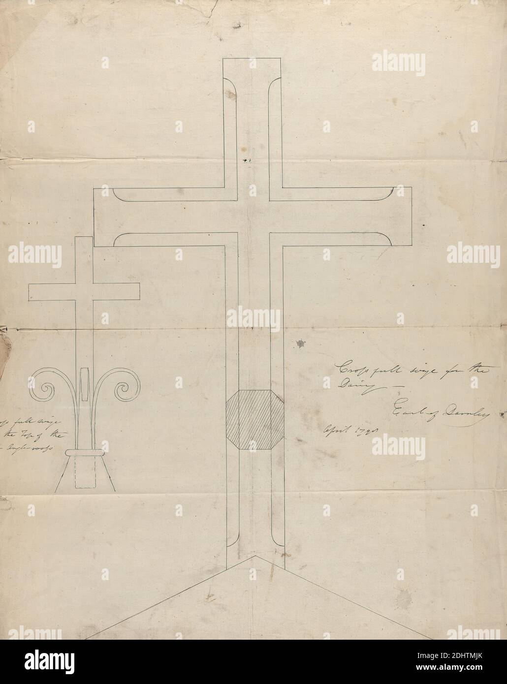 Cobham Hall, Kent: Full Size Drawing of Cross, James Wyatt, 1746–1813 ...