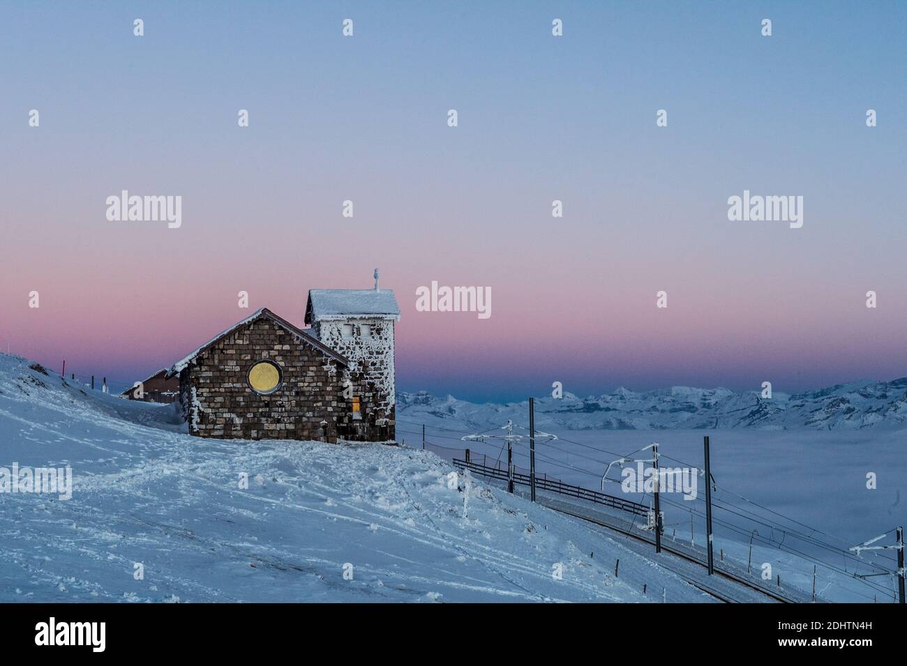 Sunset at Mount Rigi Stock Photo - Alamy