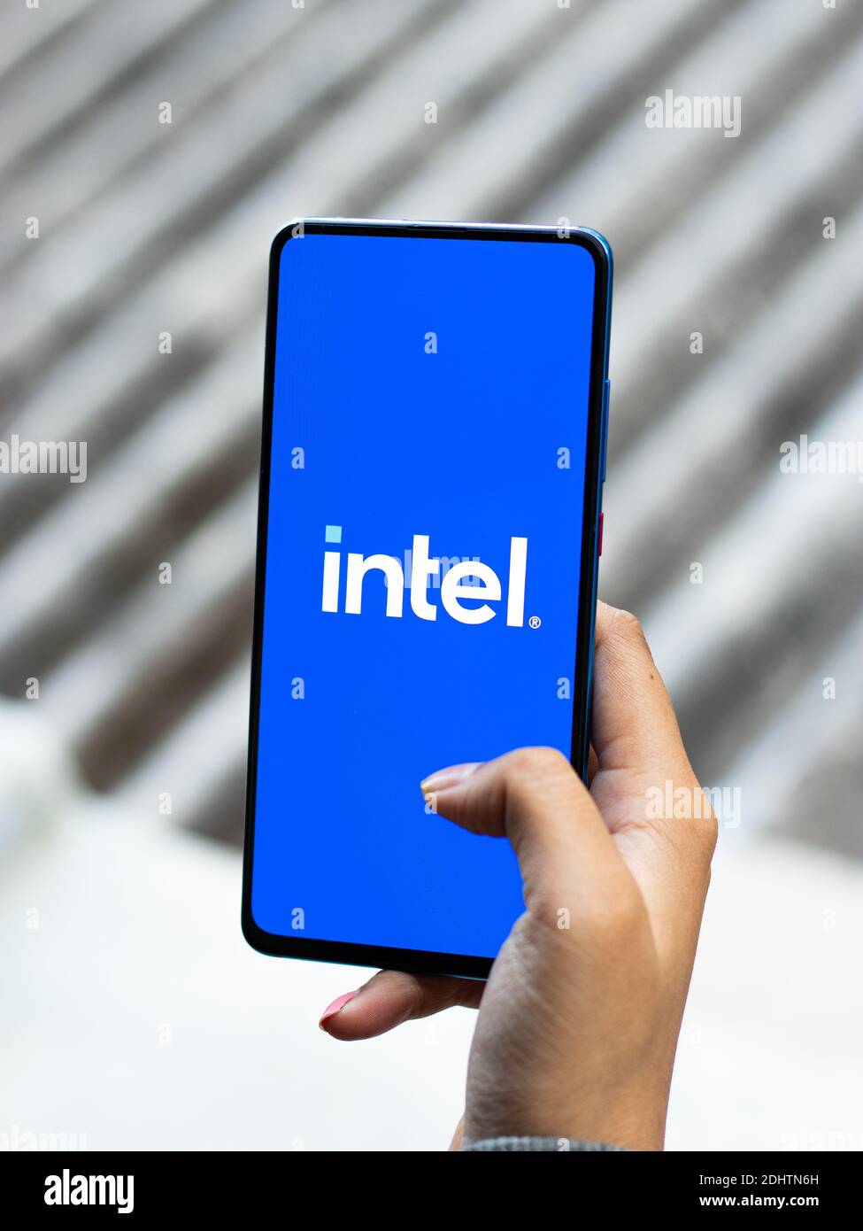 Intel new logo hi-res stock photography and images - Alamy