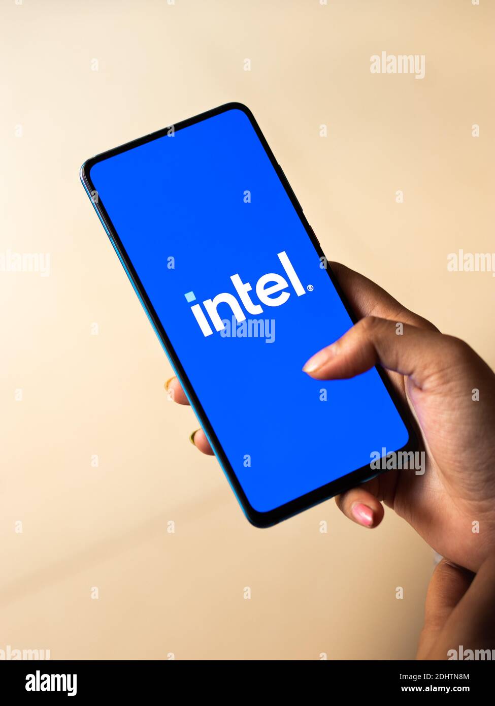 Intel new logo hi-res stock photography and images - Alamy