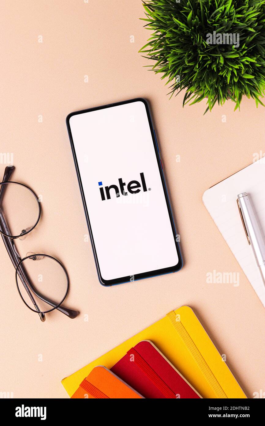Intel new logo hi-res stock photography and images - Alamy