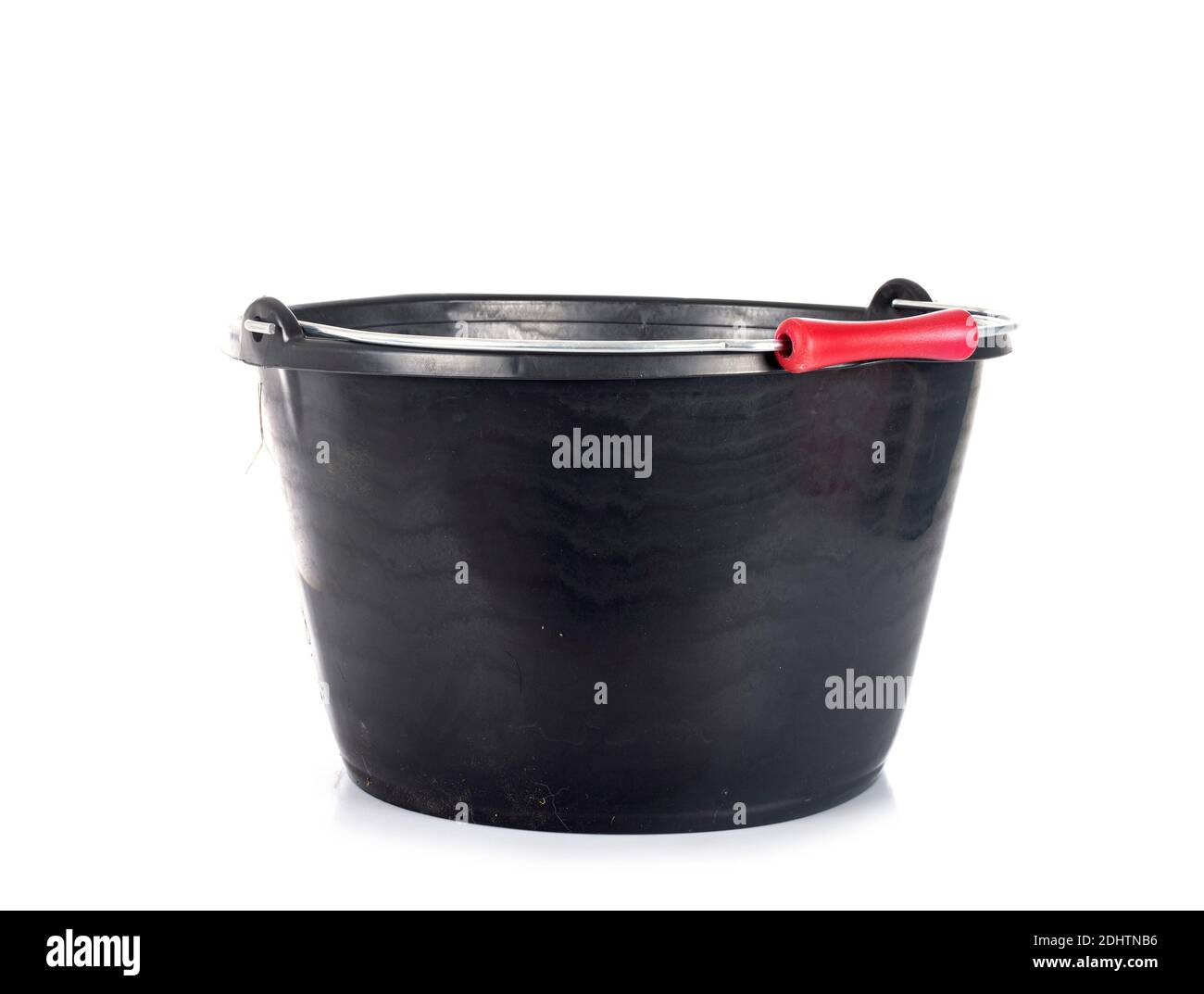 black bucket in front of white background Stock Photo - Alamy