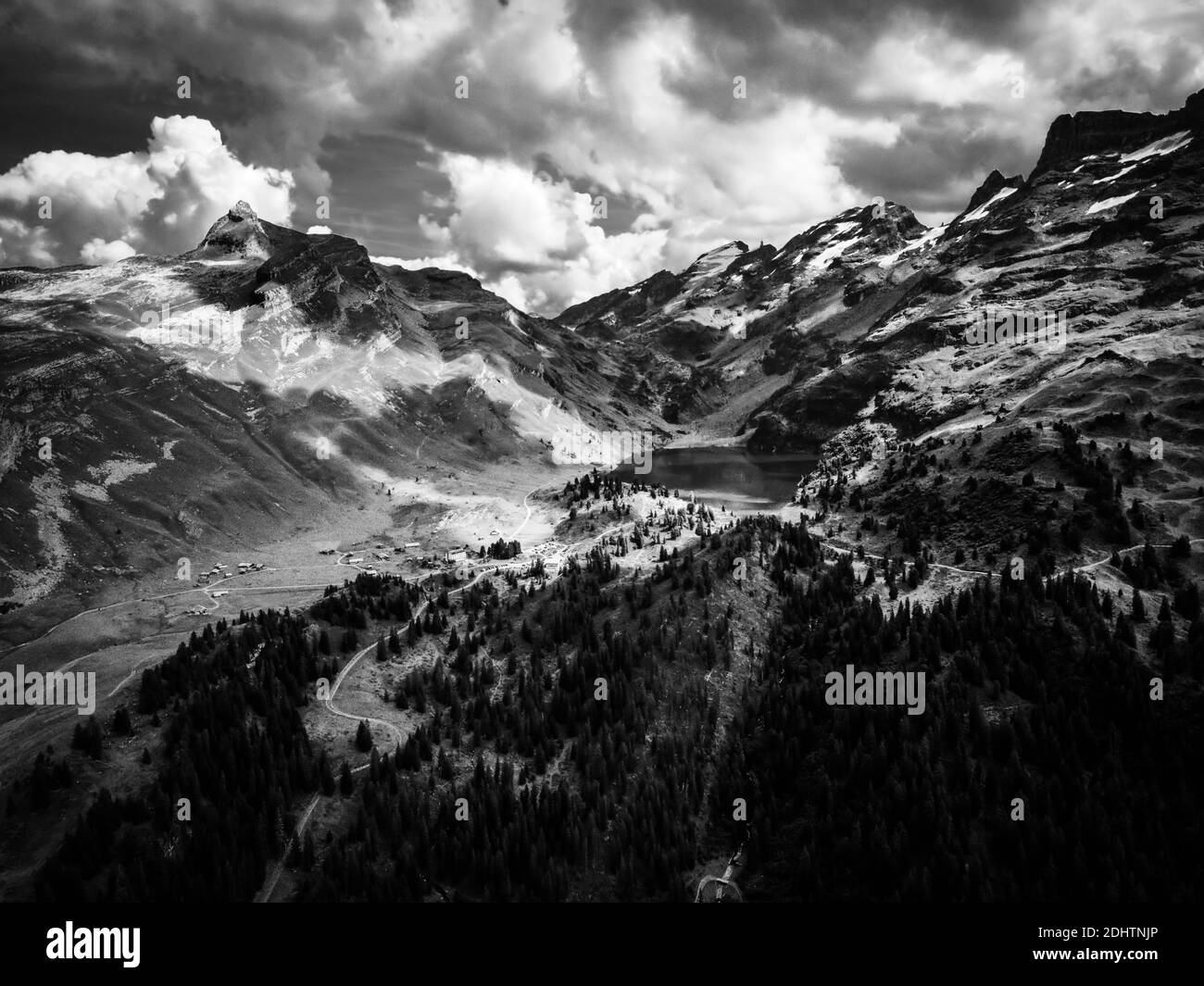 Spring in the swiss alps Black and White Stock Photos & Images - Alamy