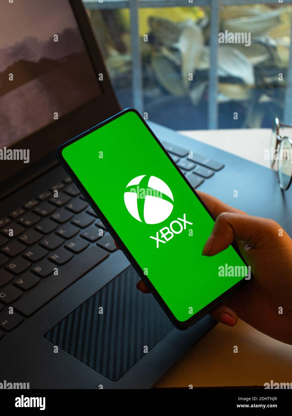 Assam, india - December 20, 2020 : Xbox logo on phone screen stock ...