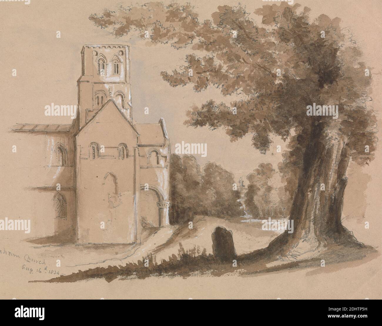 Tombstone and church hi-res stock photography and images - Alamy