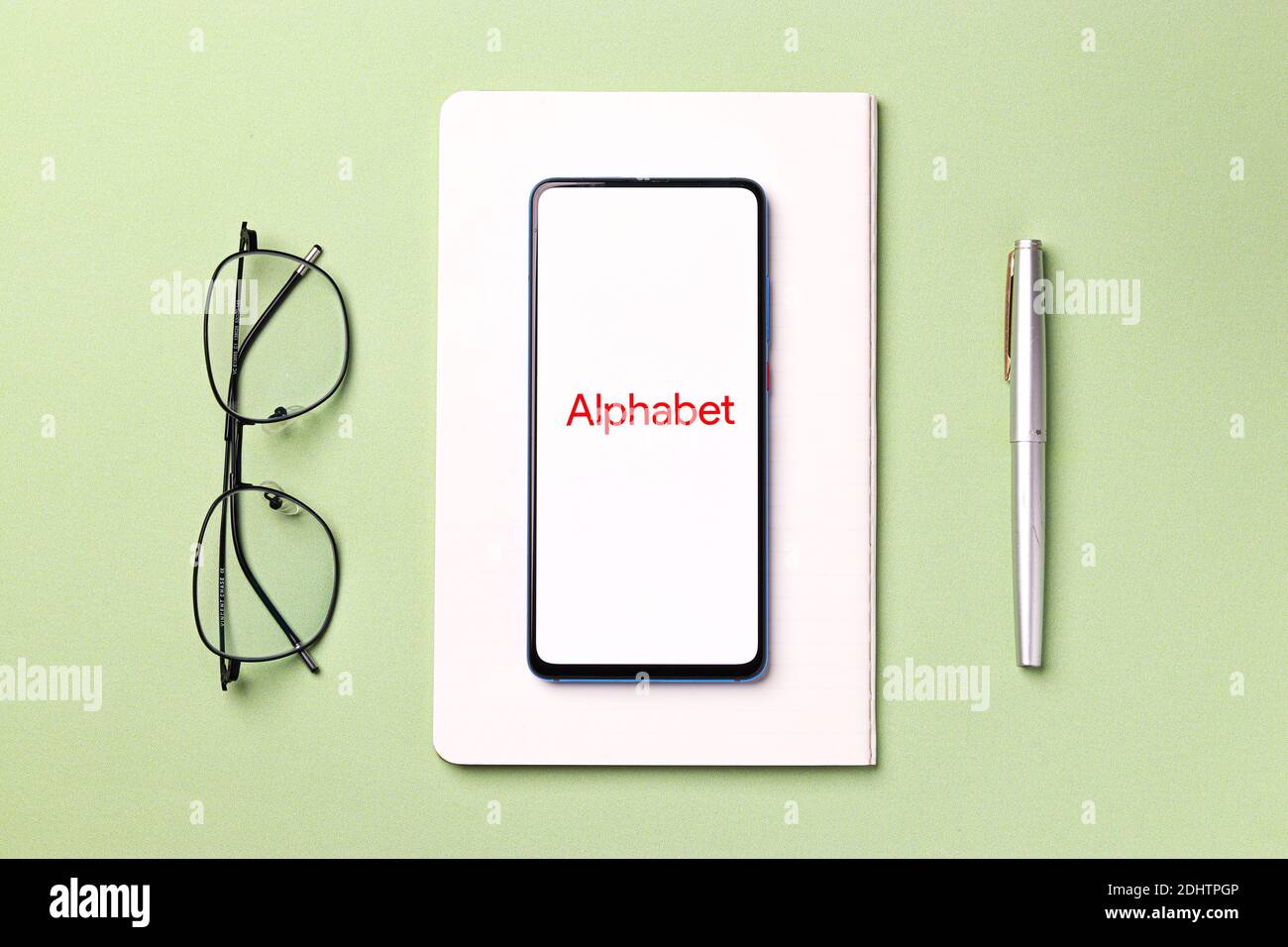 Assam, india - December 20, 2020 : Alphabet logo on phone screen stock ...