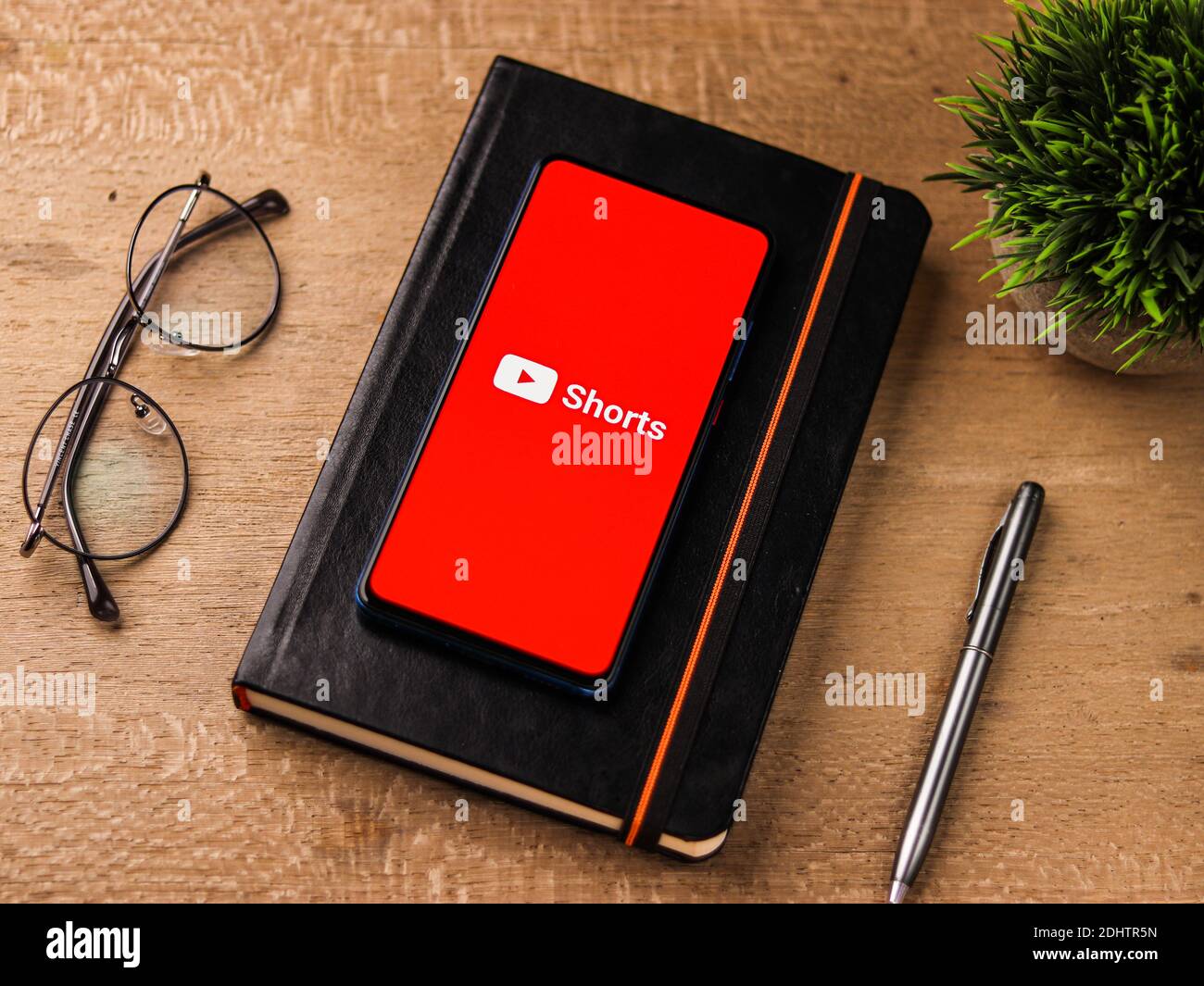 Assam, india - December 20, 2020 : YouTube Shorts logo on phone screen ...