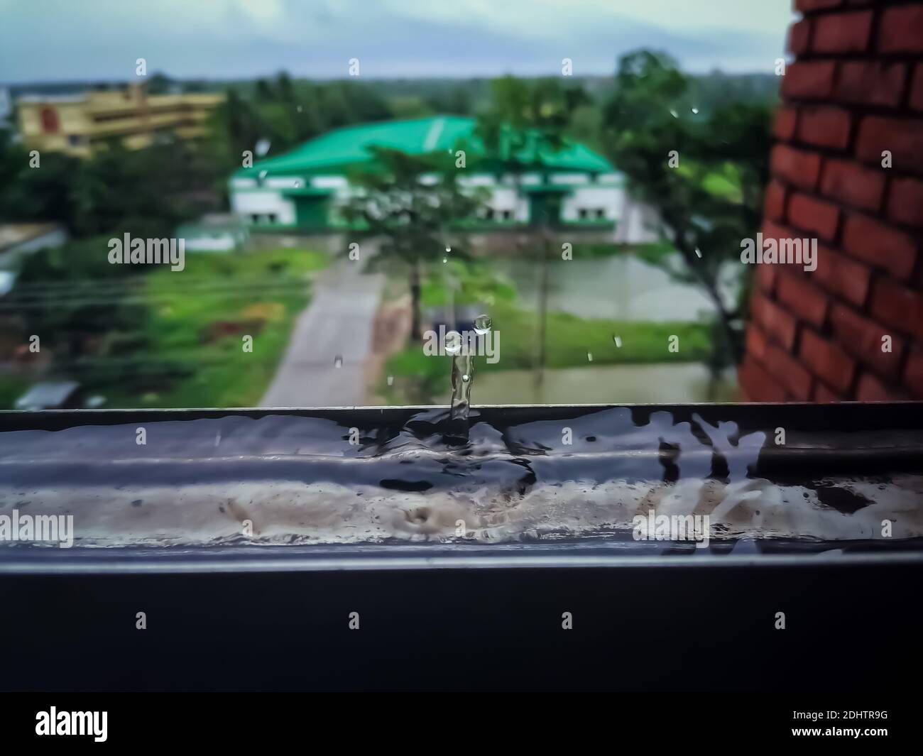 Drops of water are falling from above Stock Photo - Alamy