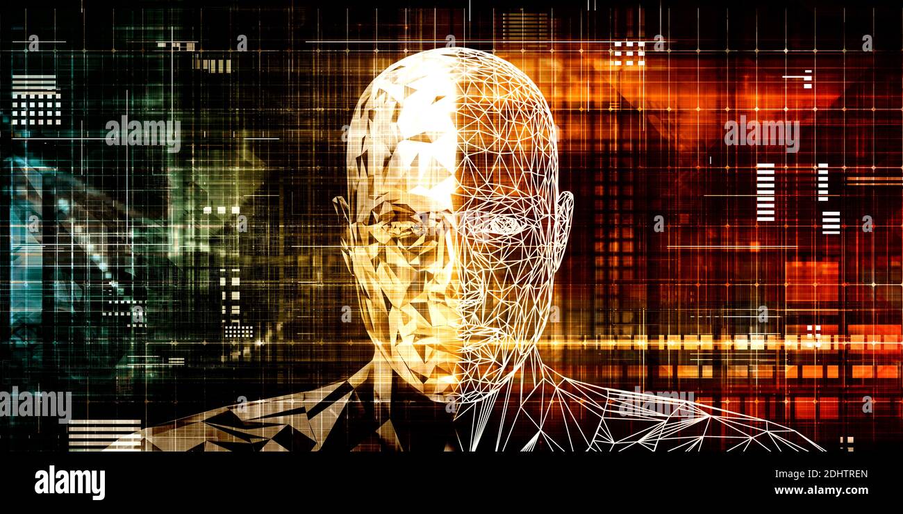 Technology Background as a Digital Abstract Art Stock Photo - Alamy