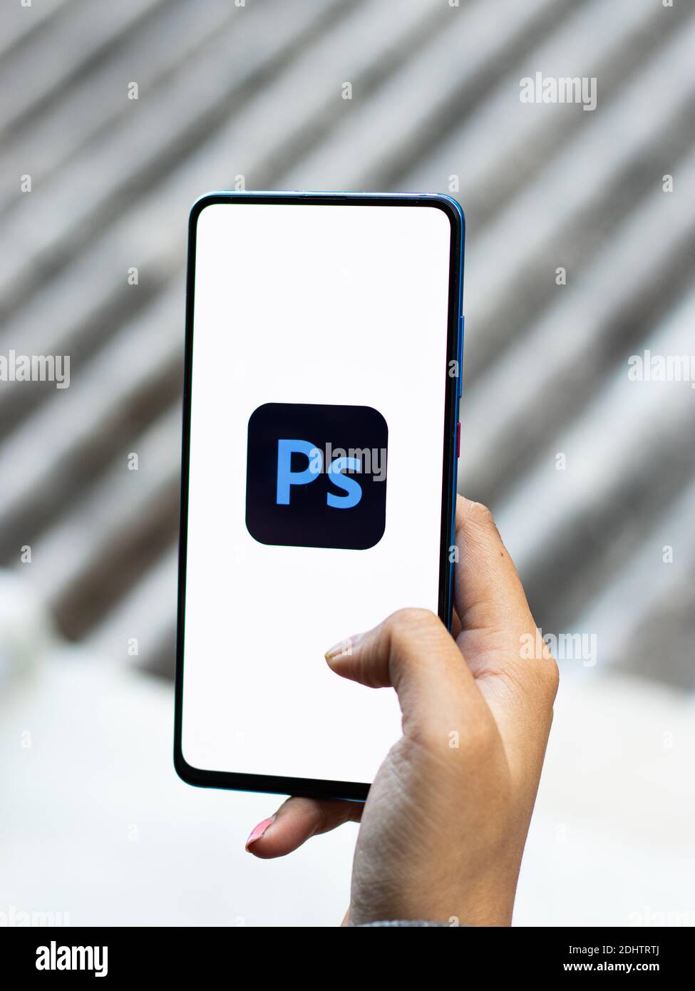 Assam, india - December 20, 2020 : Adobe Photoshop logo on phone screen ...