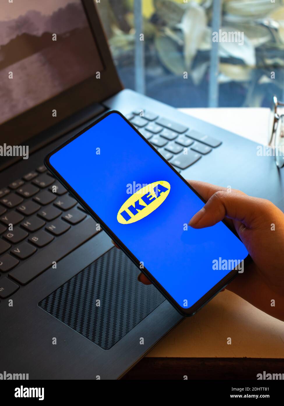 Assam, india - December 20, 2020 : Ikea logo on phone screen stock ...