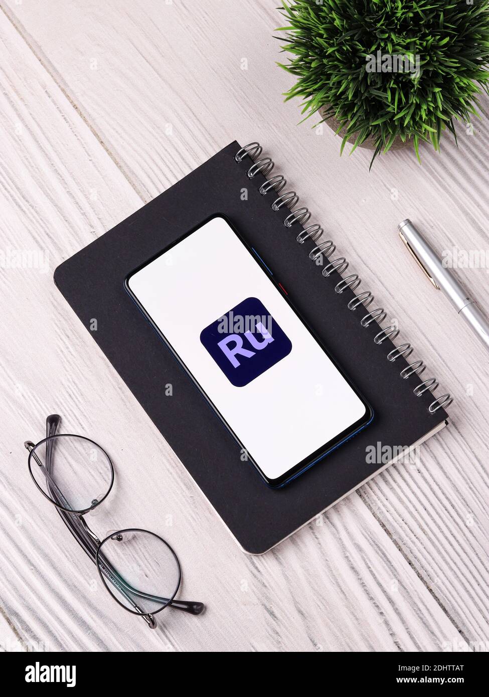 Assam, india - November 29, 2020 : Adobe rush logo on phone screen ...